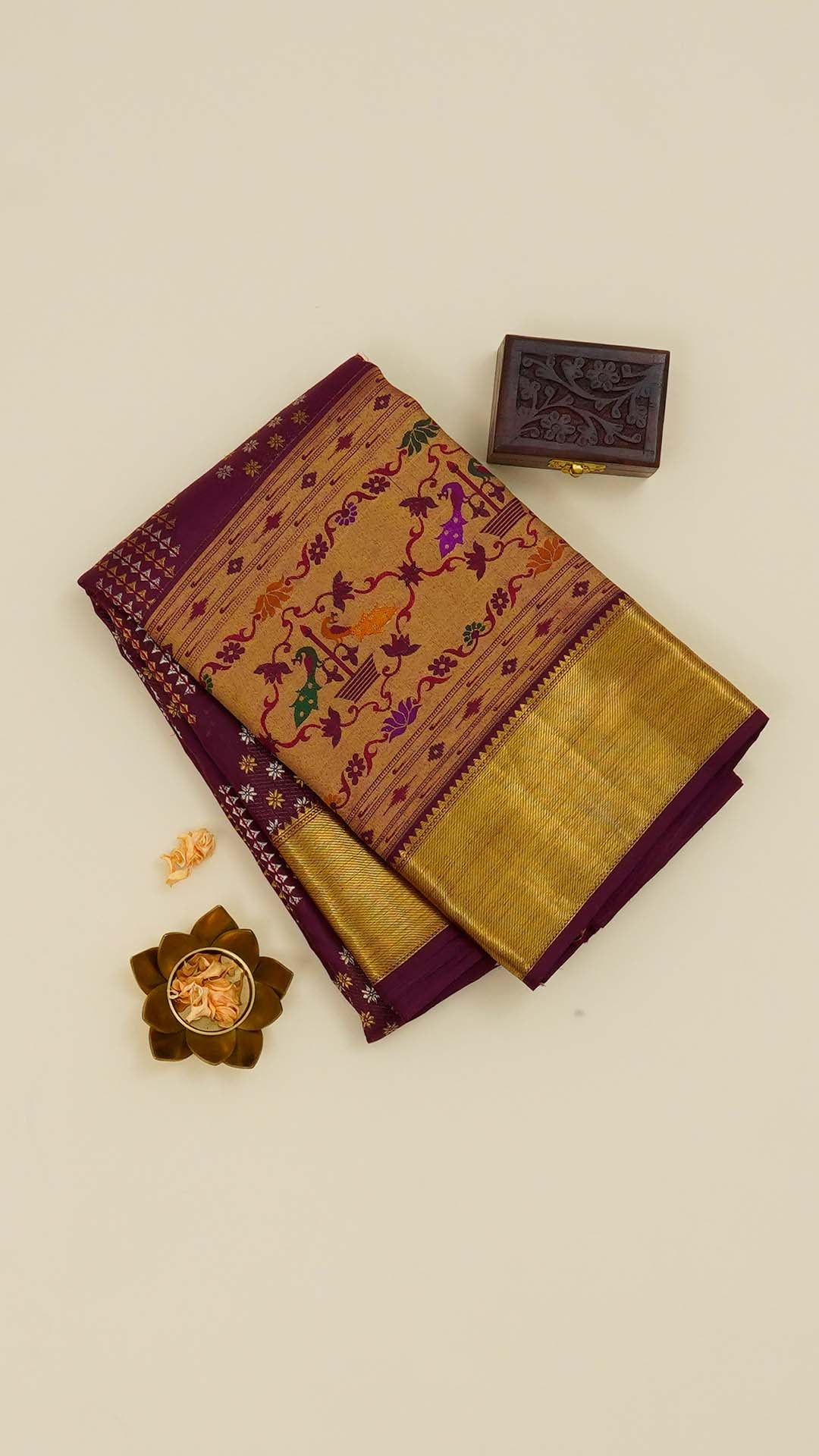 Maroon Kanchi Pattu Saree – Vaarahi silks