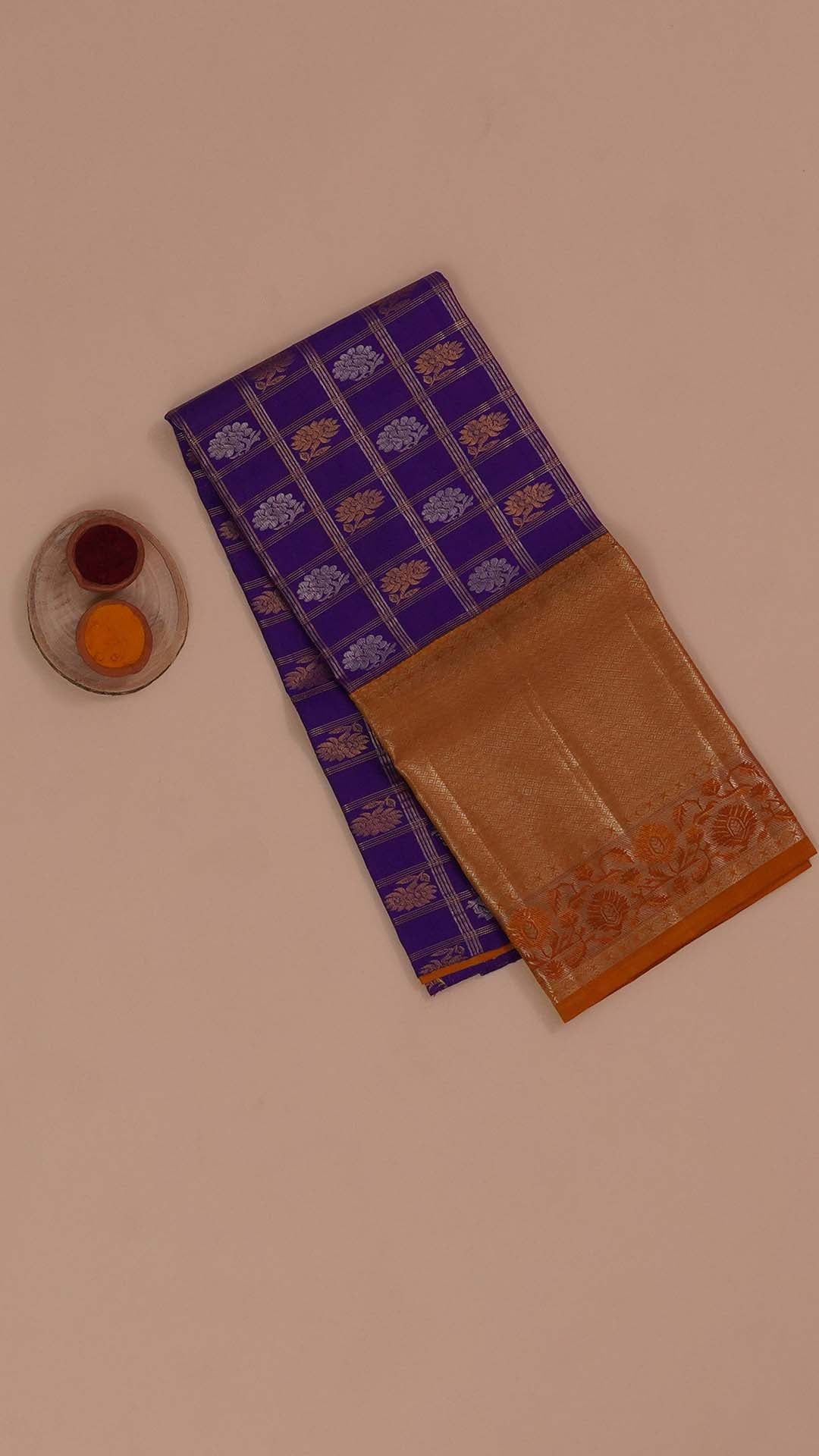 Violet Pattu Pavada Set / Half Saree Set – Vaarahi silks